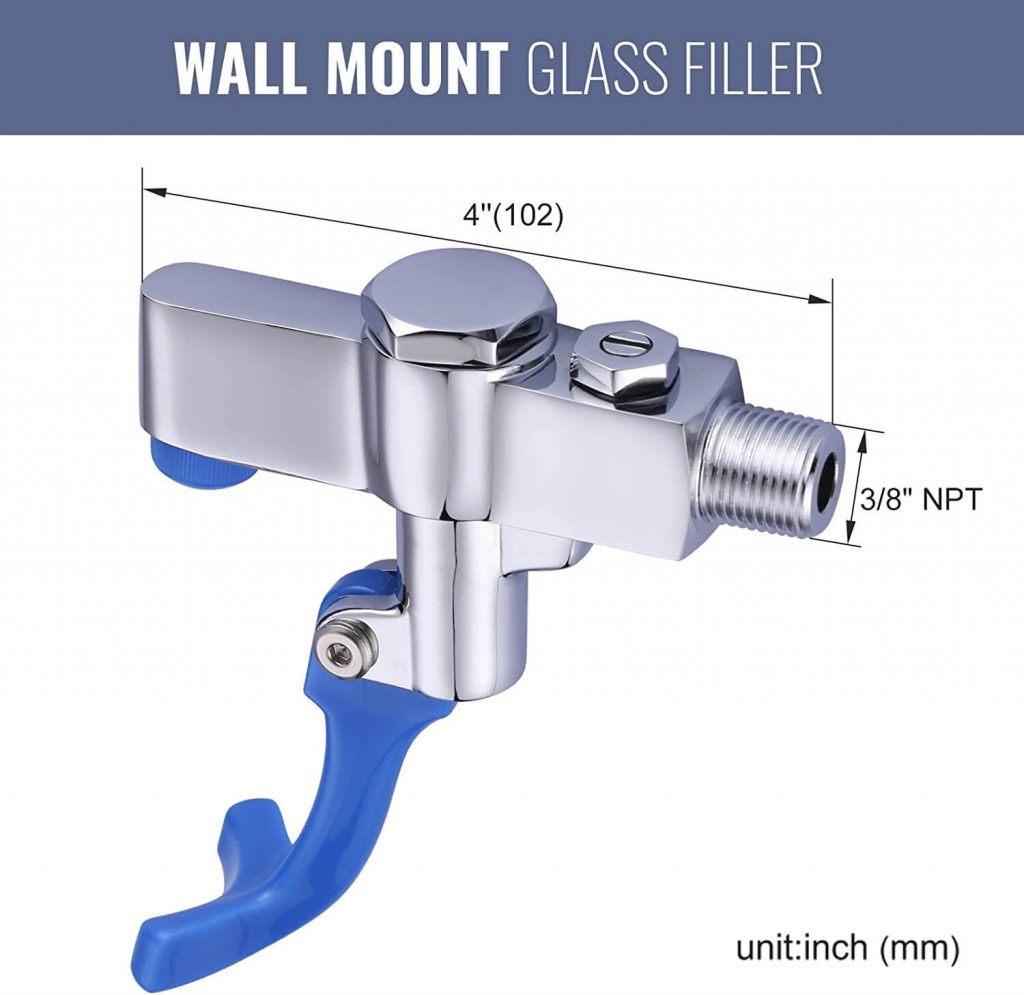 iVIGA Wall Mount Glass Filler Faucet with 3/8-Inch Npt Male Inlet for ...