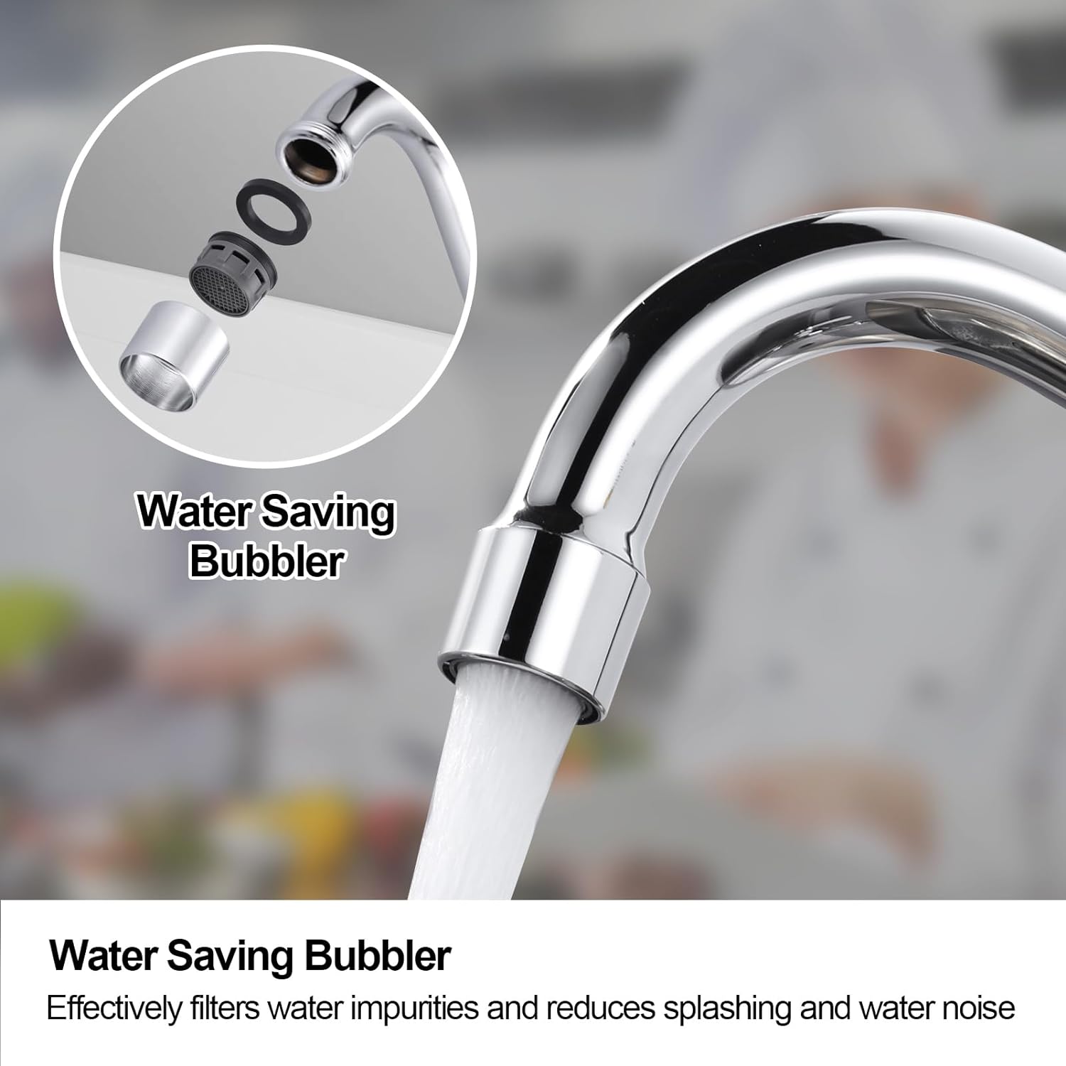 IVIGA Single Pantry Faucet With 10" Swing Spout, Cold Water Only ...