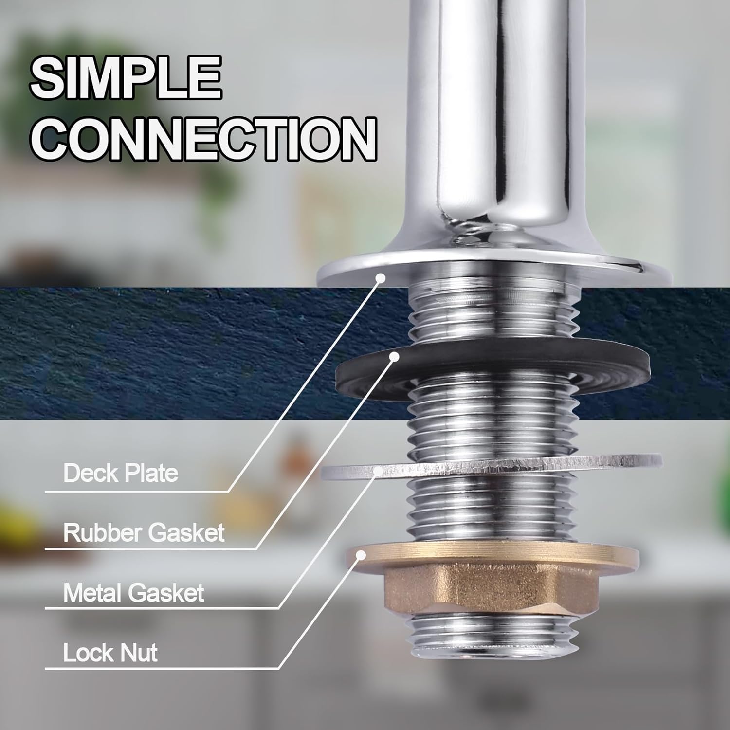 IVIGA Single Pantry Faucet With 10" Swing Spout, Cold Water Only ...