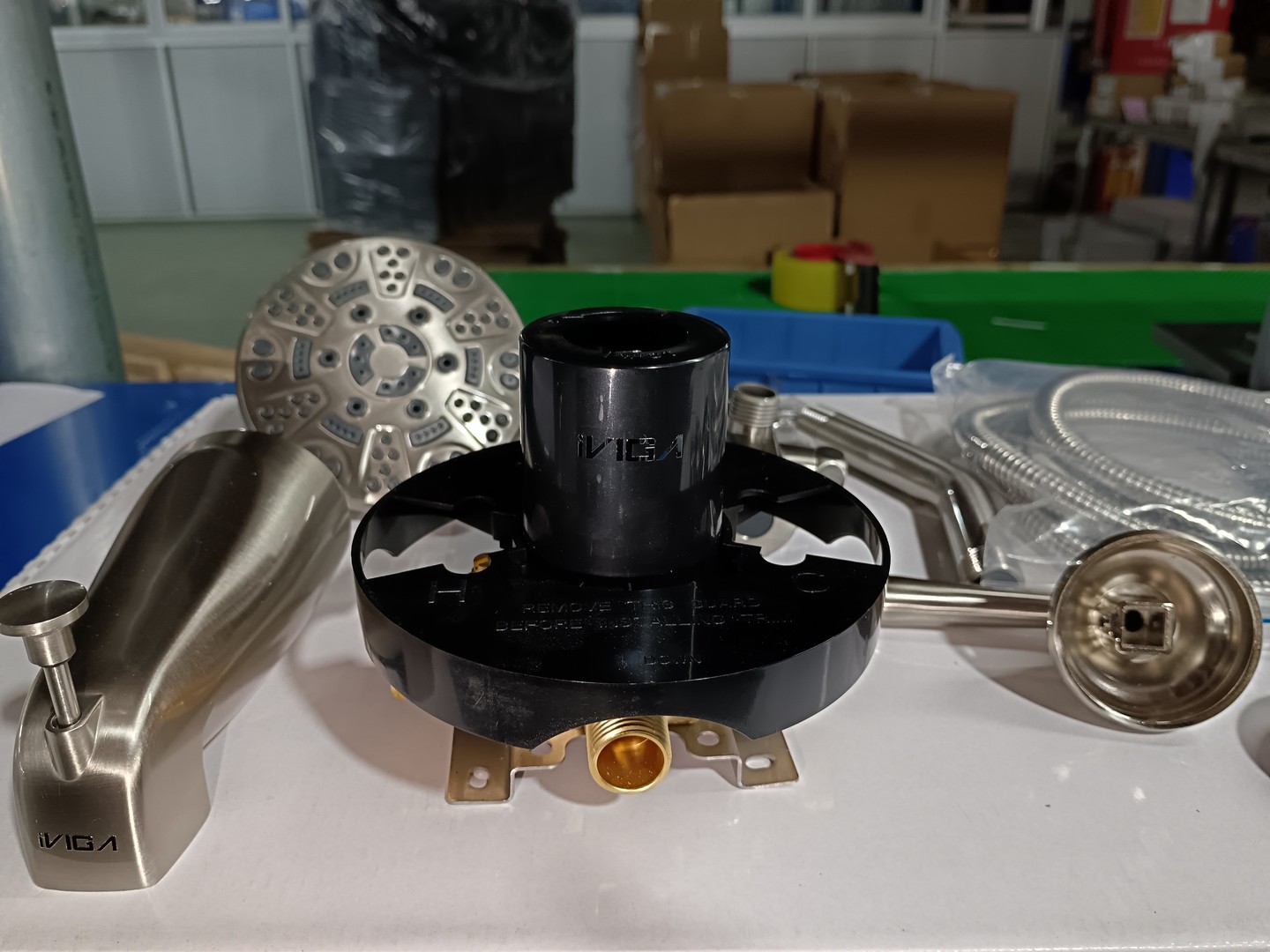 IVIGA Solid Brass Shower Diverter Valve Mixer Rough-In Shower Handle ...