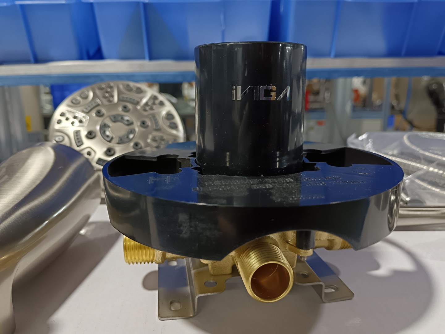 IVIGA Solid Brass Shower Diverter Valve Mixer Rough-In Shower Handle ...