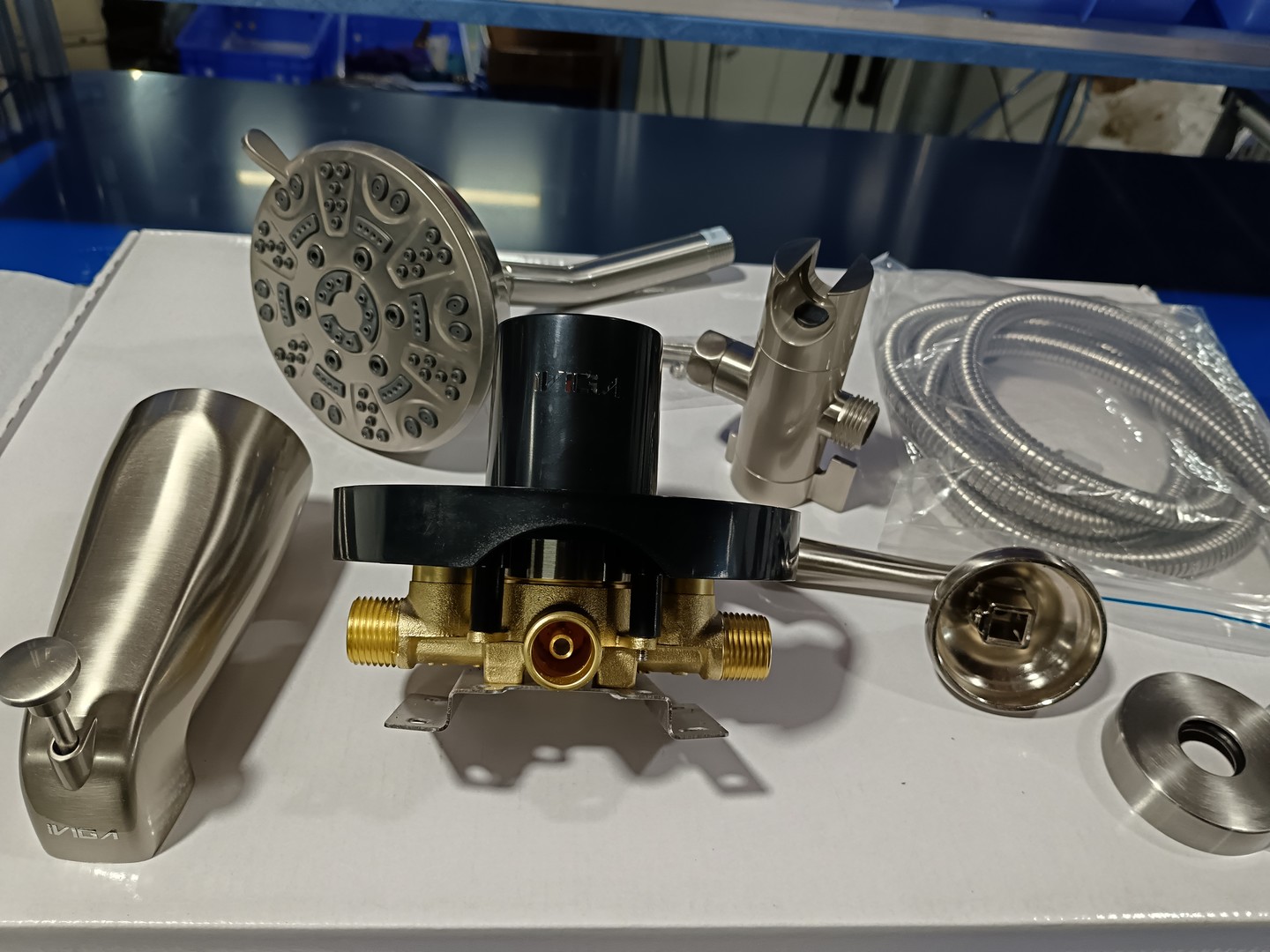 IVIGA Solid Brass Shower Diverter Valve Mixer Rough-In Shower Handle ...