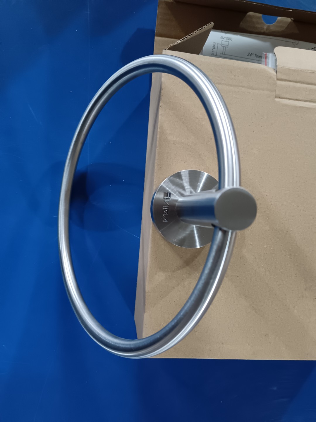 IVIGA Wall Mounted Brushed Nickel Towel Ring For Bathroom | IVIGA ...